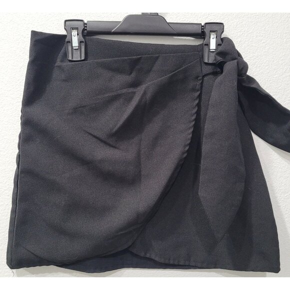 essue | Skirts | Womens Essue Mini Wrap Black Skirt Size S | Poshmark